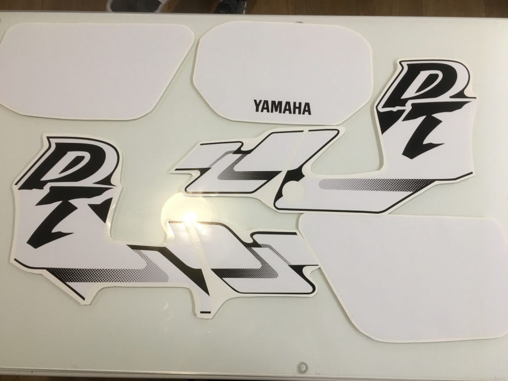 Yamaha DT DTR 125 1988-2004 Decals Graphics Sticker Kit for a Black ...