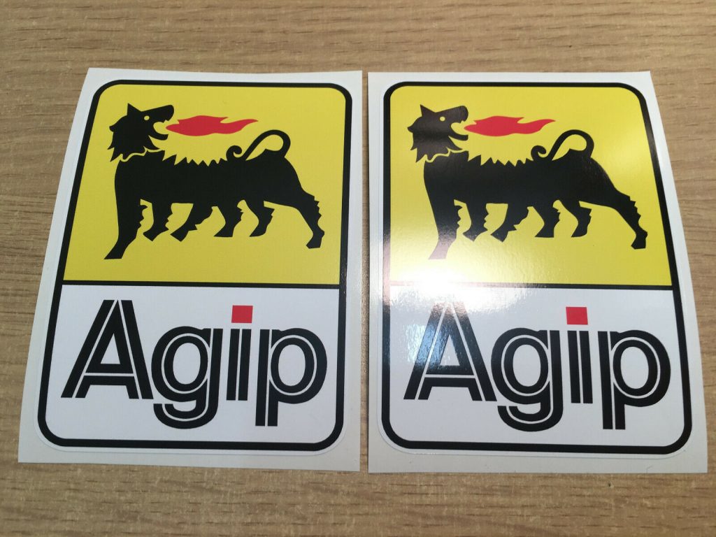 X2 AGIP F1 racing Ducati Derbi Sportscar / Motorcycle decal stickers 97 ...