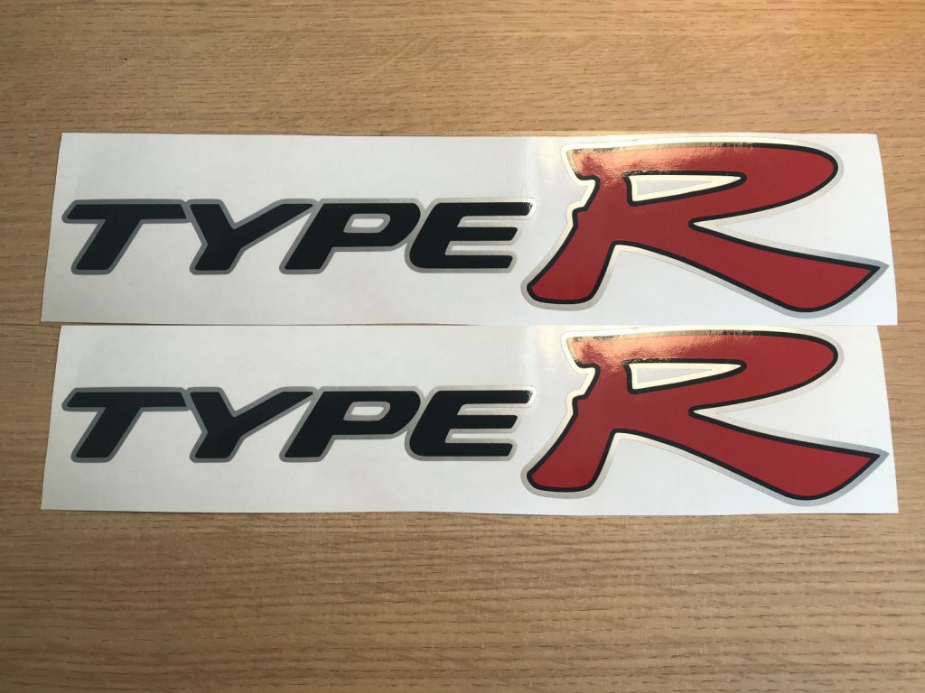 Honda Civic Type R Reproduction Decals Stickers Vinyl. A Quality non ...