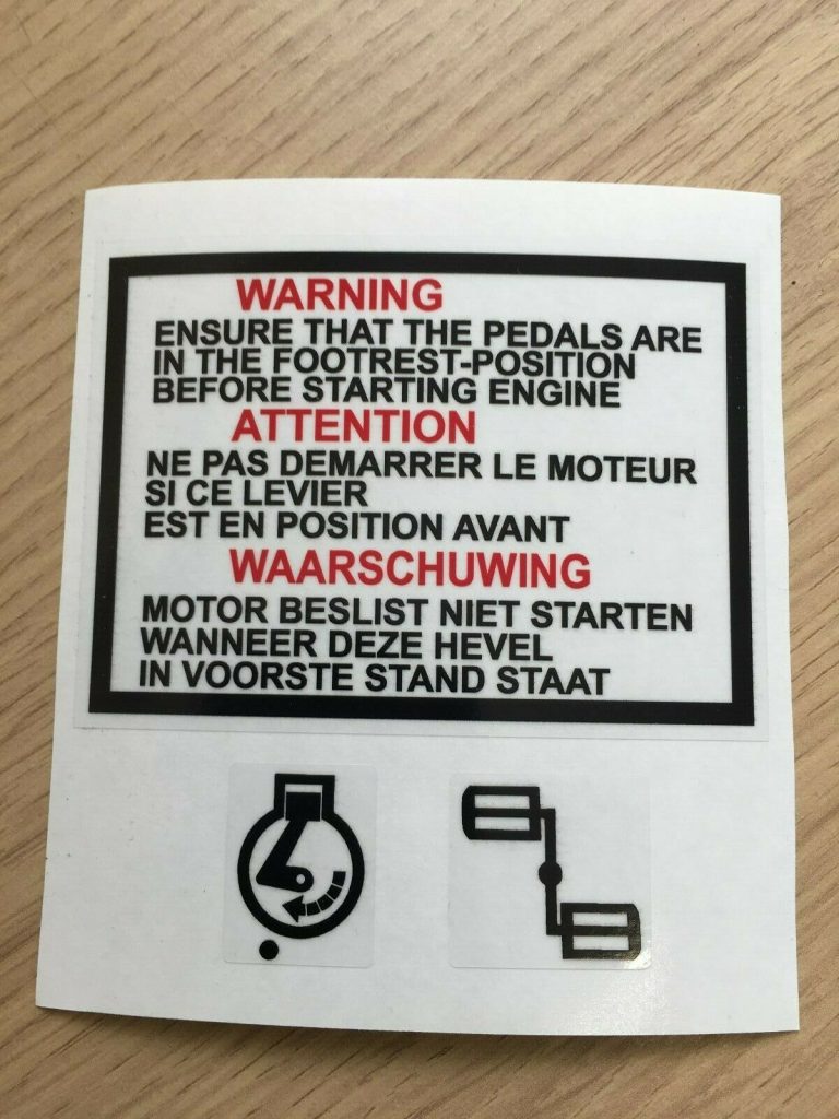 YAMAHA FS1E FS1 FS1E SS Pedal cover Warning Decal / Stickers Early ...