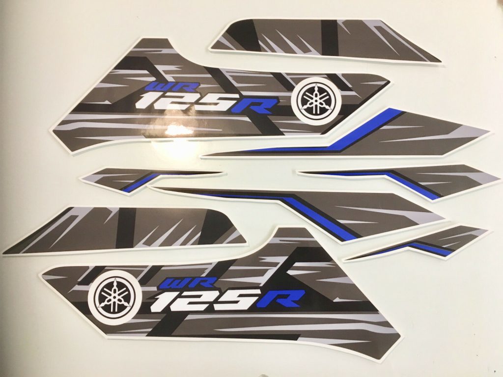 YAMAHA WR 125 WR125R 2014 Decal kit 9 Piece Quality aftermarket Vinyl ...