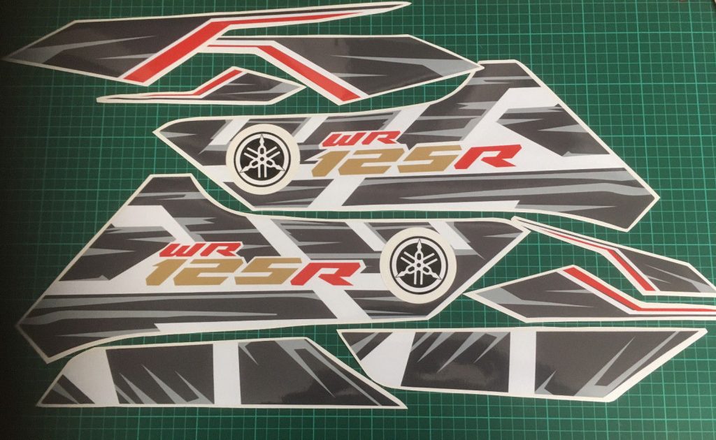 YAMAHA WR 125 WR125R 2014 Decal kit Quality Vinyl for white Bike ...